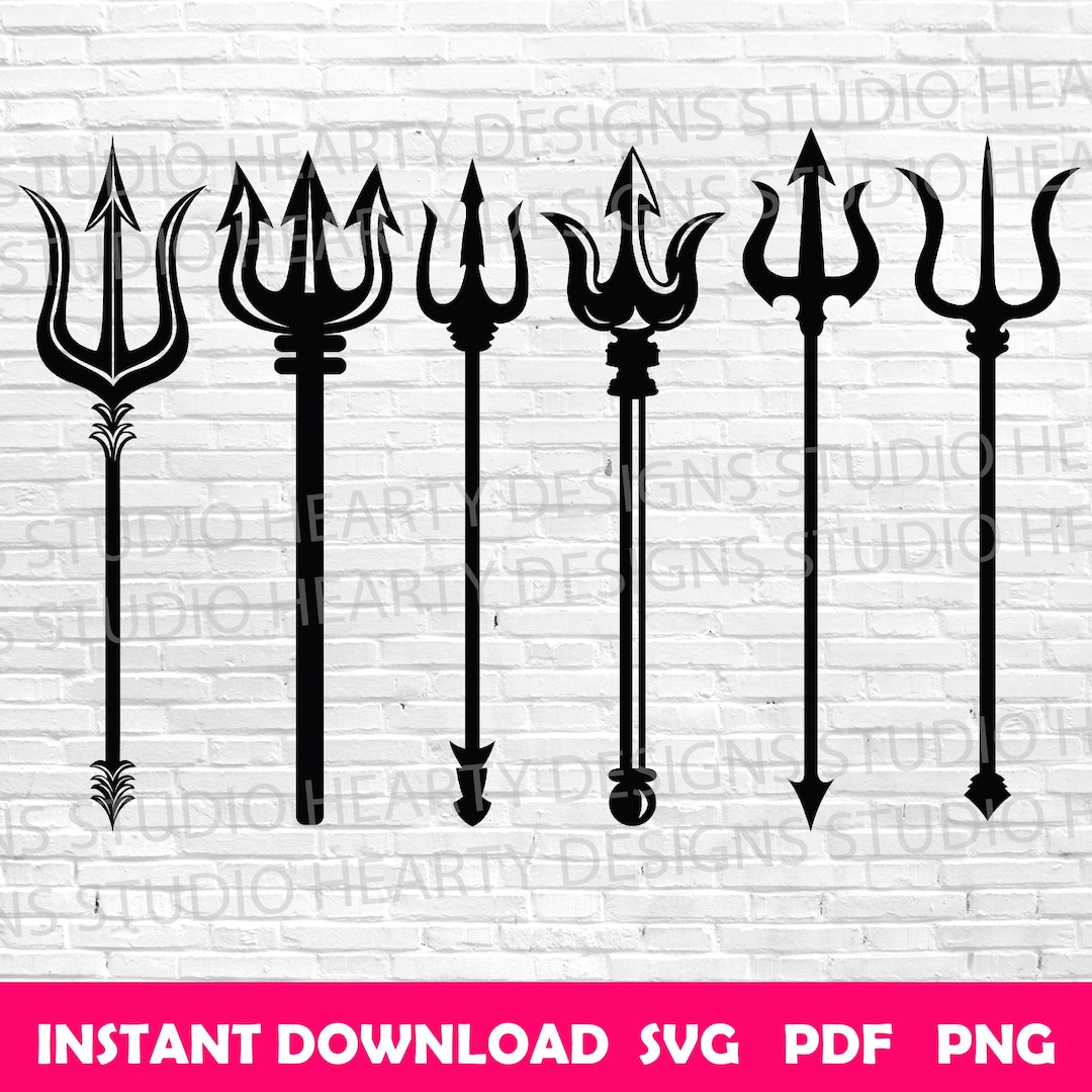 Trident Svg Trident Cricut Trident Silhouette Trident Vector Trident ...