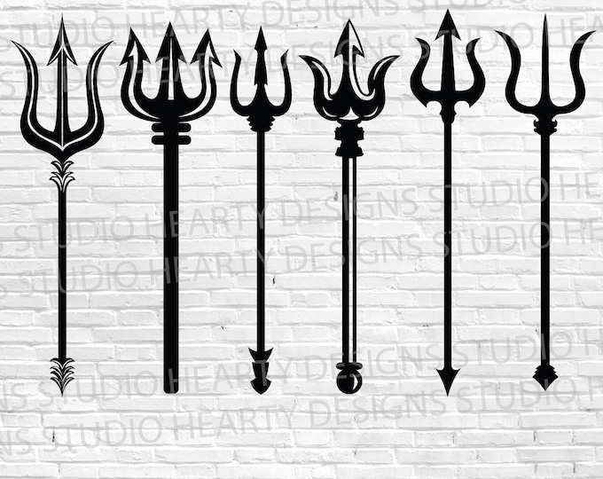 Trident SVG Bundle, Trident Clipart, 15 Trident Cut Files for Cricut ...