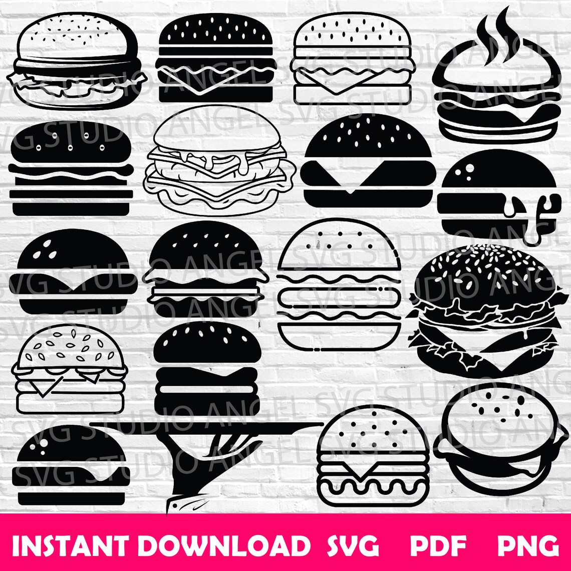 Burger Svg Hamburger Svg Burger Cricut Svg Hamburger Cricut - Etsy