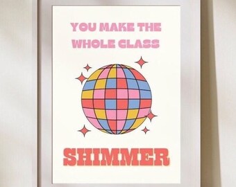 Retro Bejeweled Disco Cartoonclassroom Poster TS Eras Tour Cute ...