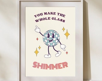 Retro Bejeweled Disco Cartoonclassroom Poster | TS Eras Tour | Cute ...