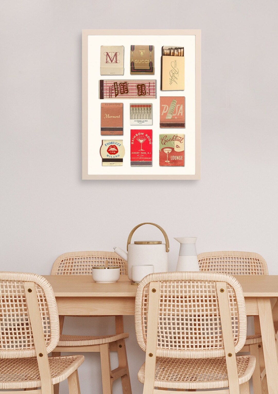 Vintage Matchbook Collage Art Print Printable Art - Etsy