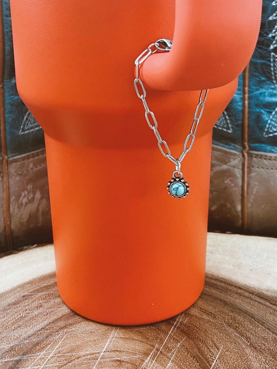 Stanley Cup Western Turquoise Charm | Travel Cup Accessory - Etsy