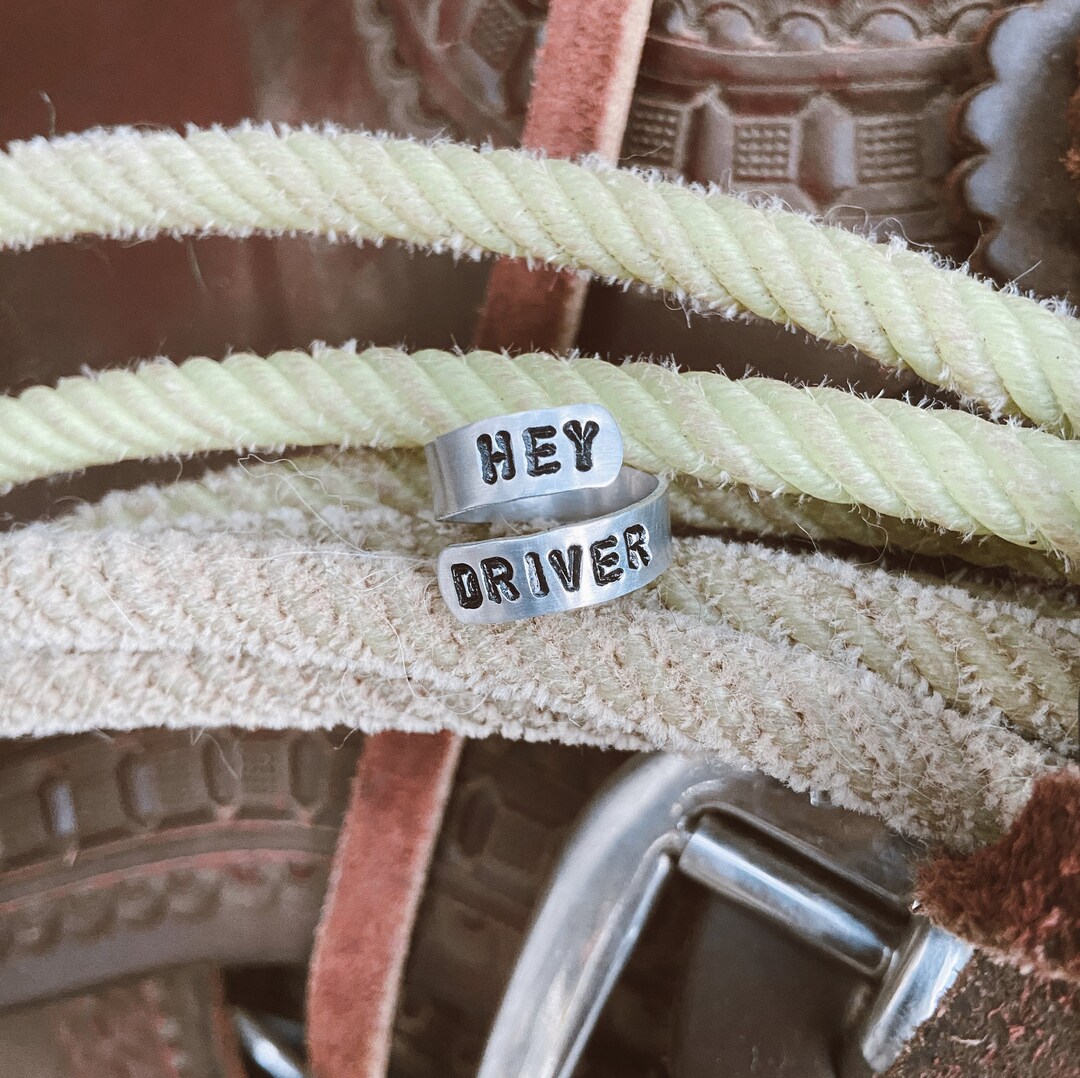 Hey Driver Stamped Wrap Ring | Country Music Inspired - Etsy