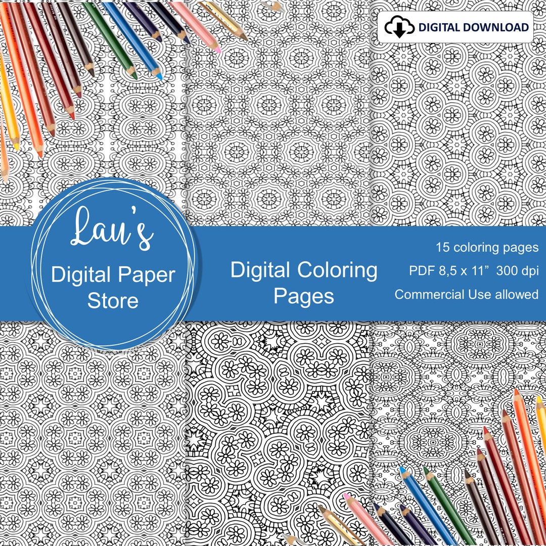 Printable Coloring Pages for Adults, Color Therapy for Stress Relieve ...