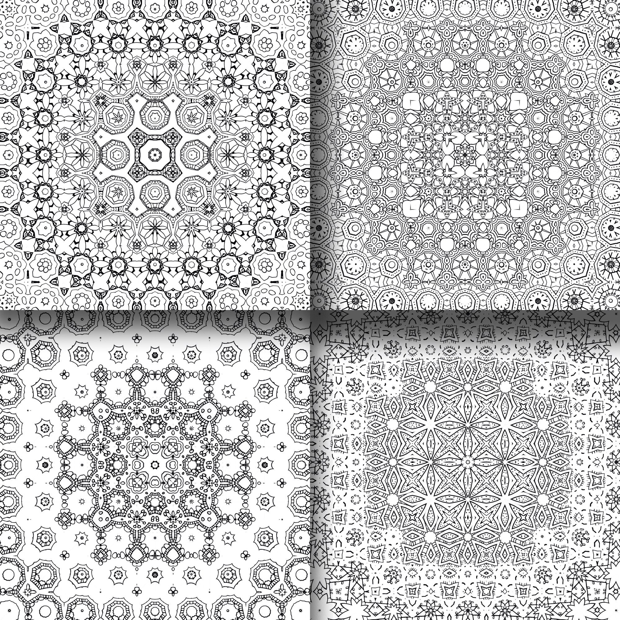 Mandala Coloring Page, Mandala Art, Digital Paper Pack, Mandala ...