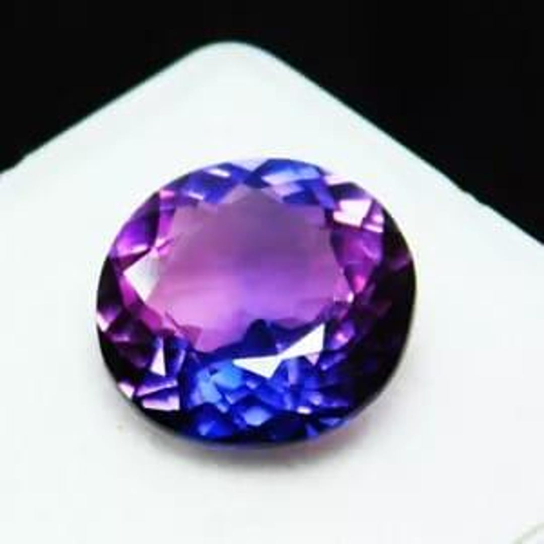 7 Ct Certified Extremely Rare AAA+ Natural Purple Tanzanite Round Shape ...