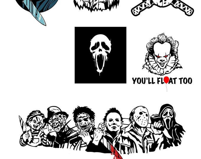 Horror Car Decal Scary Michael Myers Jason Freddy Horror Stickers ...