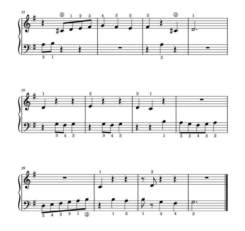 Minuet in G Major (J S Bach) Simplified for Beginners Piano Sheets for ...