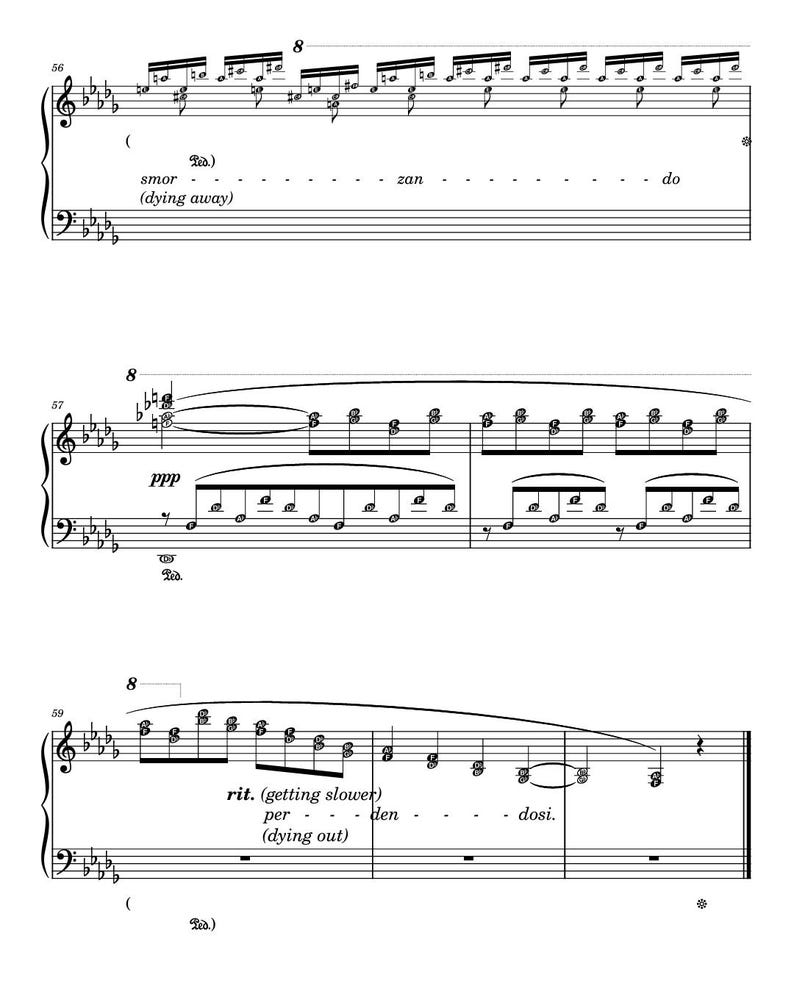 Consolations 3 by Franz Liszt Grade 6 Piano Sheet Music Score With Note ...