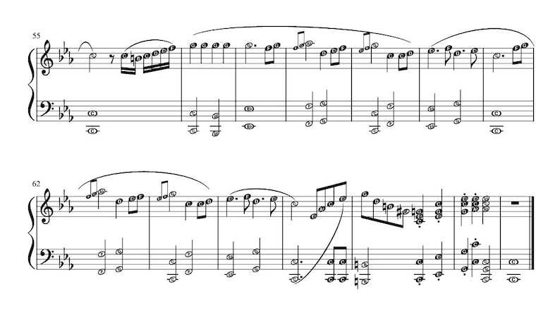 Beethoven Virus Piano Sheet Music With Note Names and Extra Page Warm ...