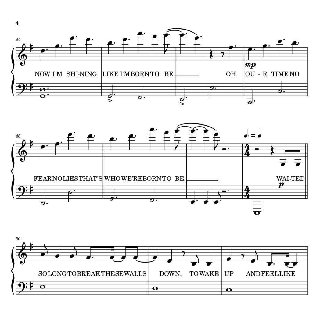Goiden_by_huntrix KP0P Demon Hunters Piano Sheet Music Score With Note ...