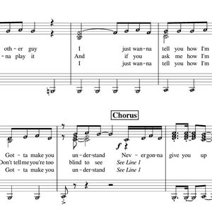 Buy Rick Roll Piano Sheet Music: Never Gonna Give You up (easy Version ...