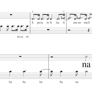 Minions Banana Song Piano Sheet Music: Easy Beginner (PDF & MP3) - Etsy