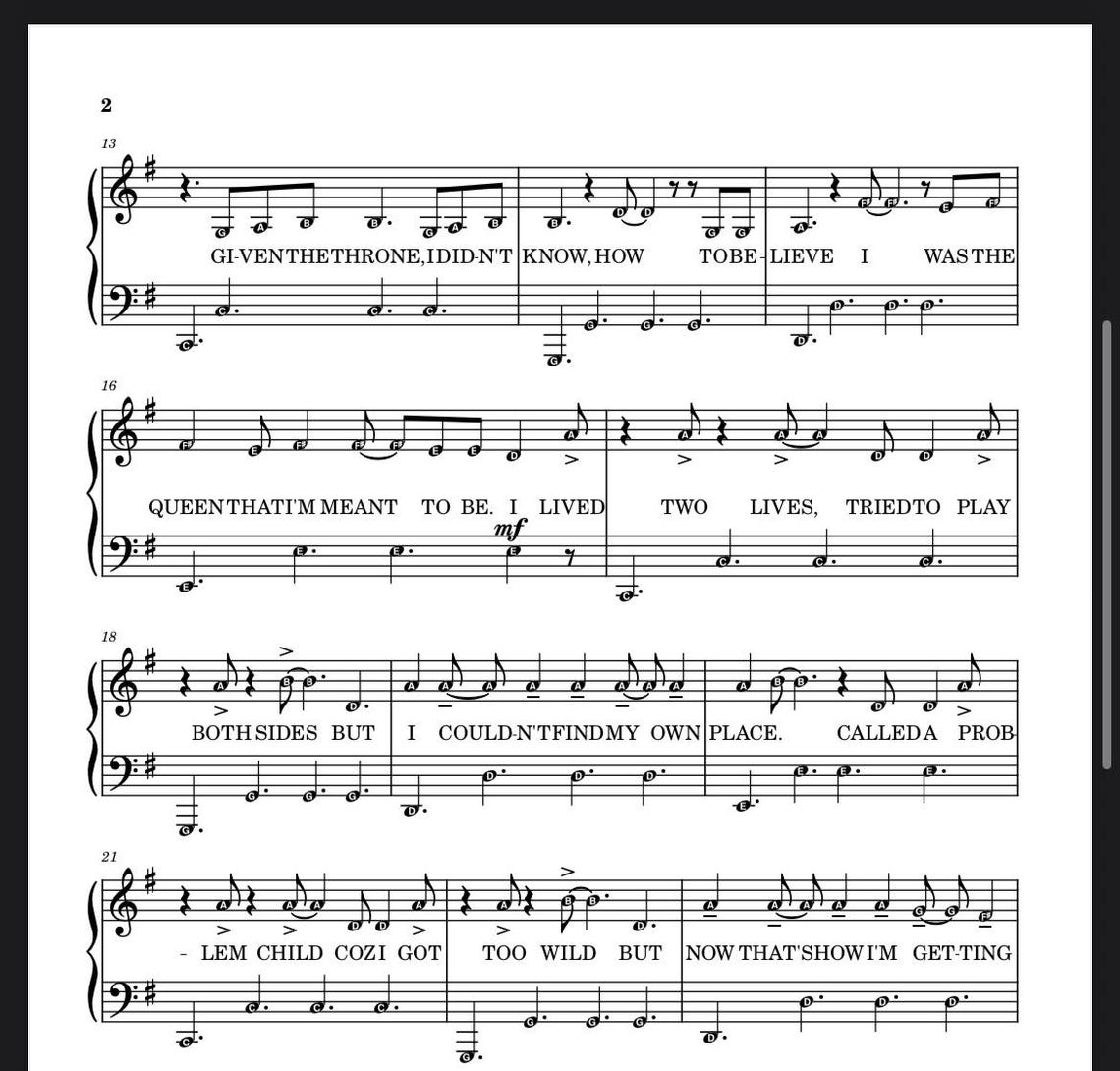 Goiden_by_huntrix KP0P Demon Hunters Piano Sheet Music Score With Note ...