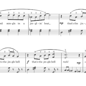 Jingle Bell Rock - Piano Sheet Grade 2 Solo Easy Self Learning Series ...