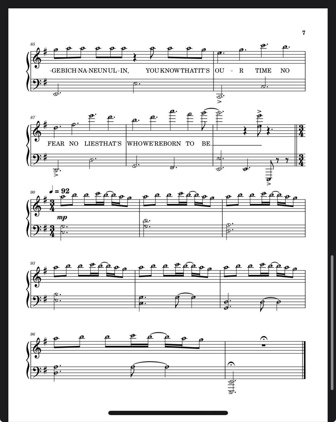 Goiden_by_huntrix KP0P Demon Hunters Piano Sheet Music Score With Note ...