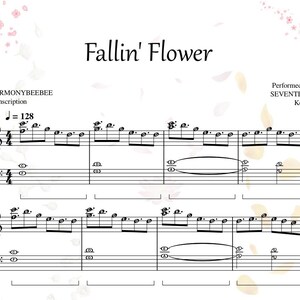 Fallin' Flower KPOP Piano Sheet Music - Seventeen (PDF) - Etsy