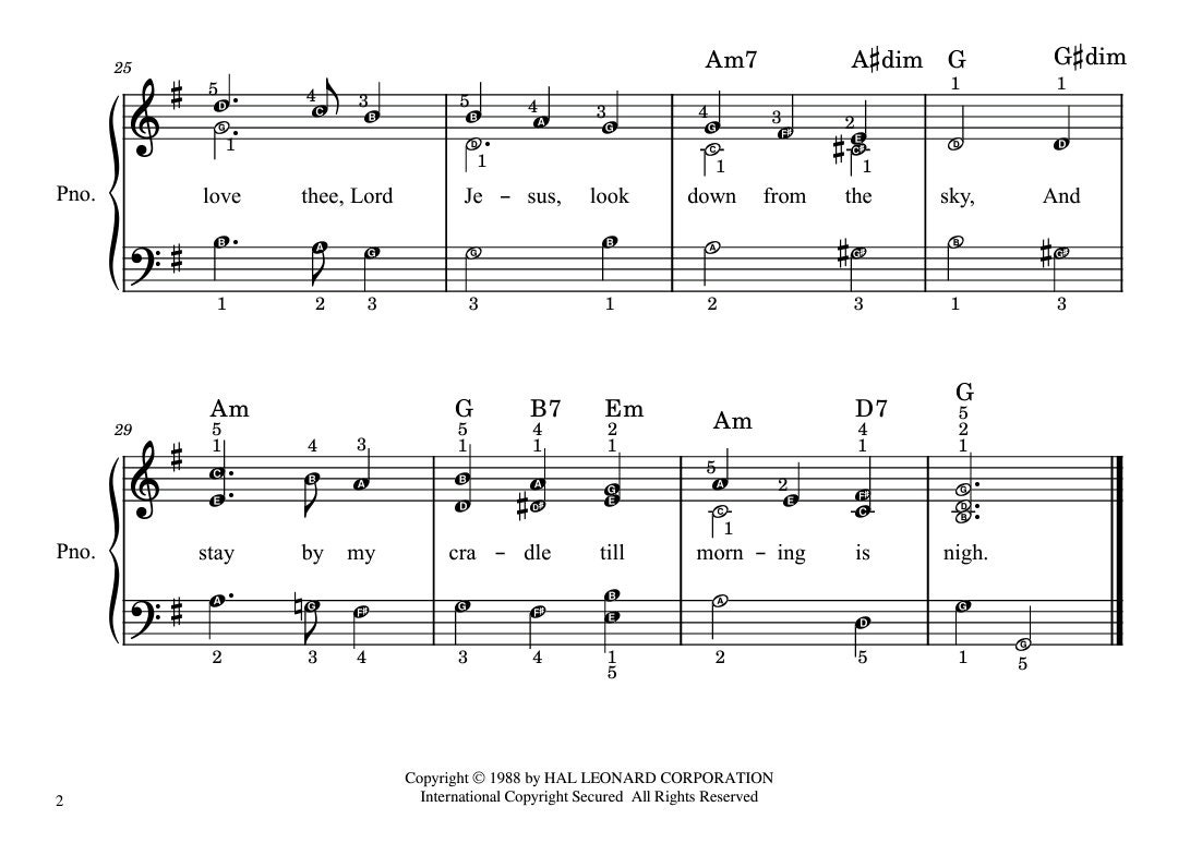 Away in a Manger Piano Sheet Music: Easy Christmas Song (PDF) - Etsy