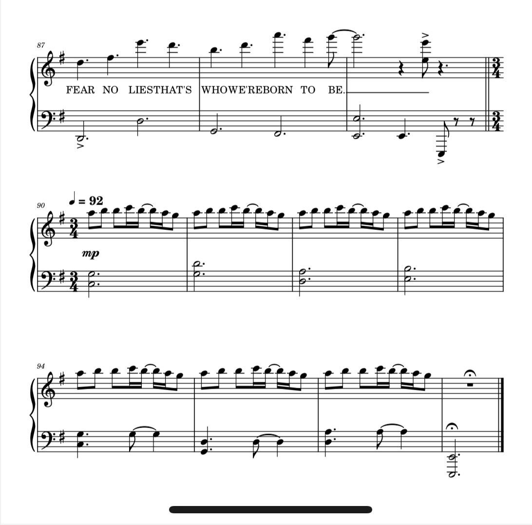 Goiden_by_huntrix KP0P Demon Hunters Piano Sheet Music Score With Note ...