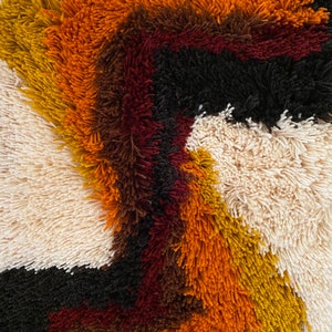 Vintage Abstract Latch Hook Wall Hanging - Etsy