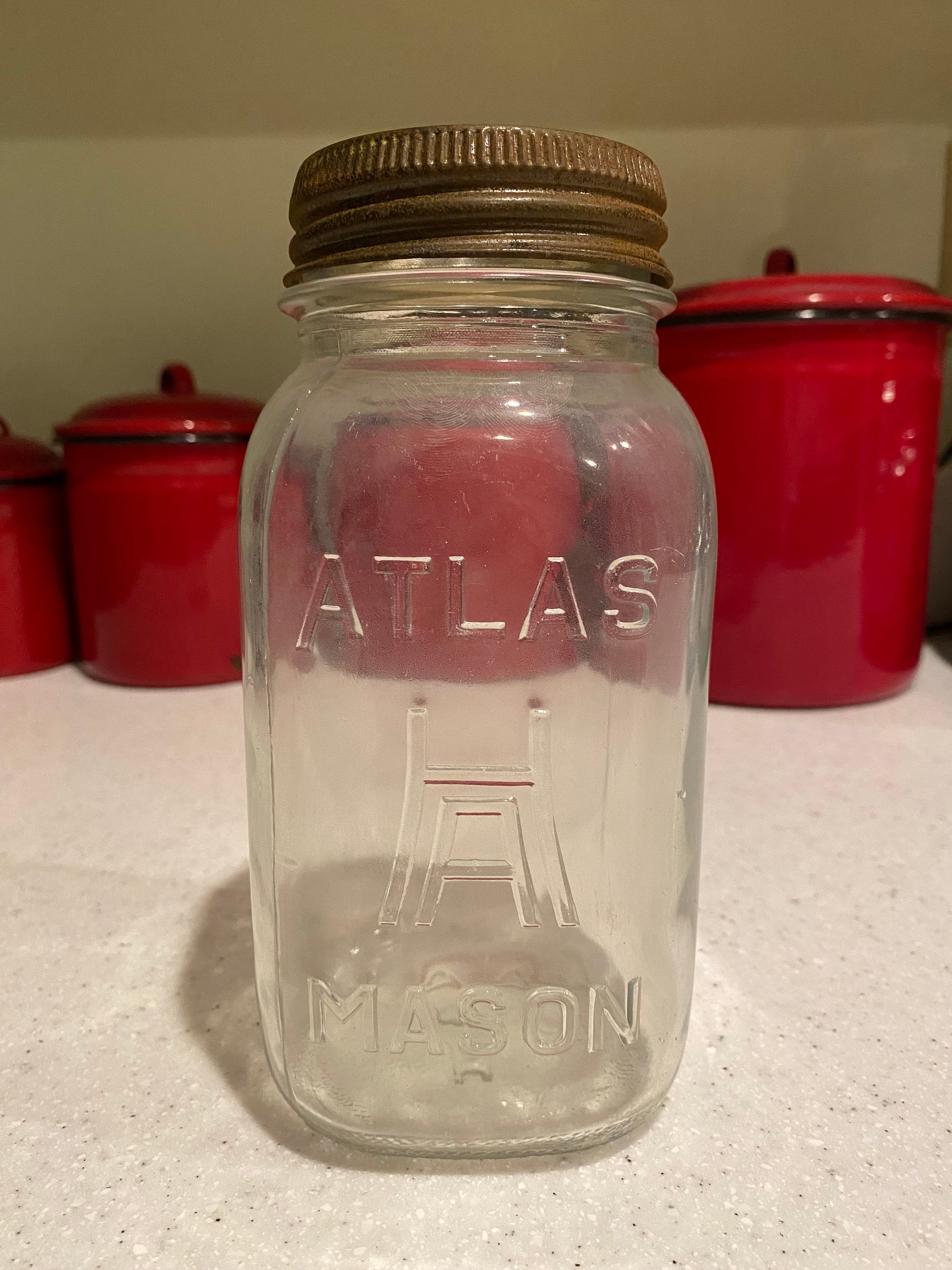 Vintage Atlas Mason Jars
