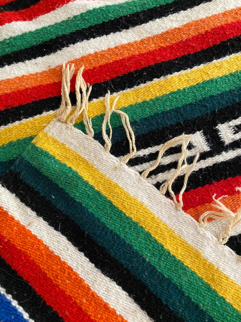 Vintage Large Serape With Figures - Etsy