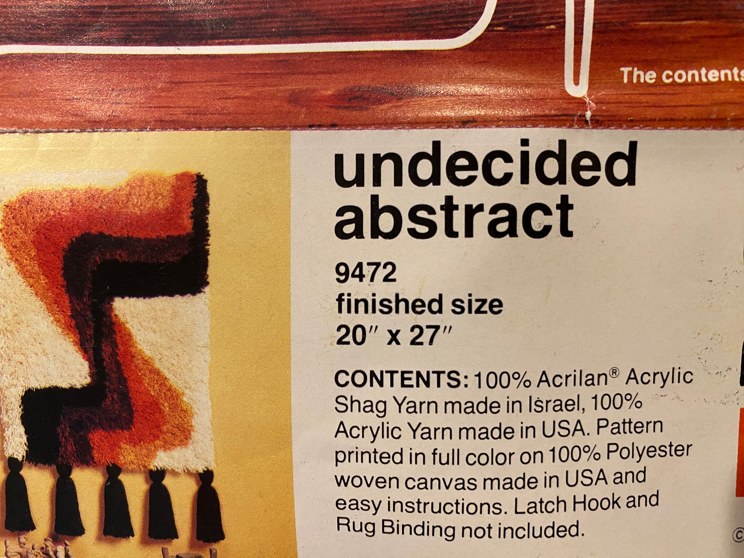 Vintage Abstract Latch Hook Wall Hanging - Etsy