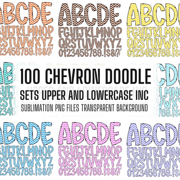 Chevron Letters - Etsy