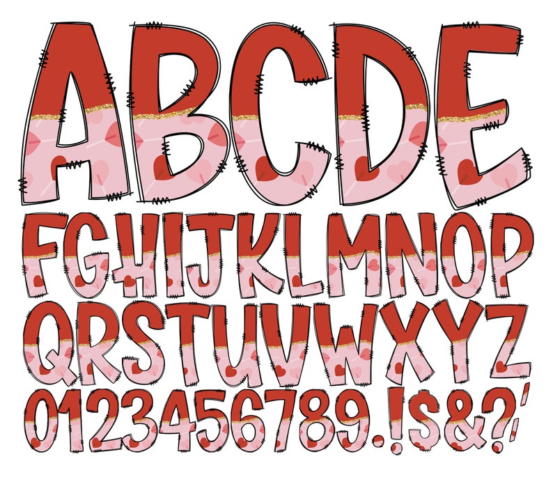 200 Doodle Letters MEGA BUNDLE Uppercase & Lowercase Entire - Etsy