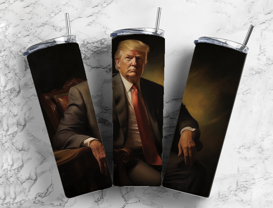 Donald Trump 20oz Sublimation Tumbler Designs, Sitting Patriot 9.2 X 8. ...