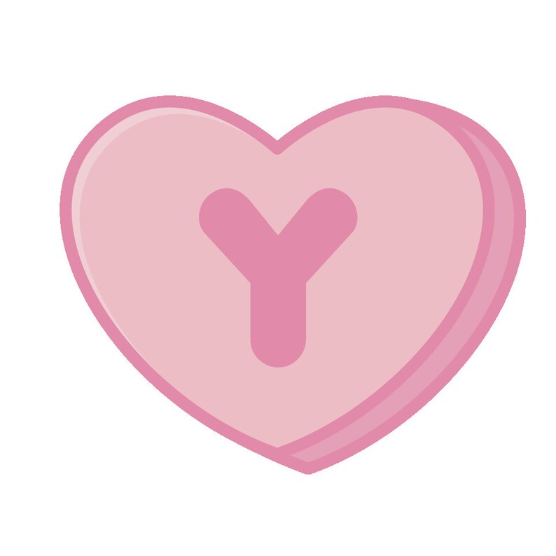 Candy Heart Alphabet, Love Heart Alphabet, Love Alphabet PNG, Entire ...
