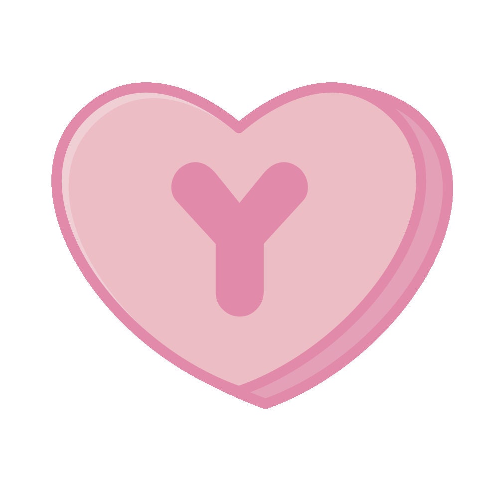 Candy Heart Alphabet, Love Heart Alphabet, Love Alphabet PNG, Entire ...