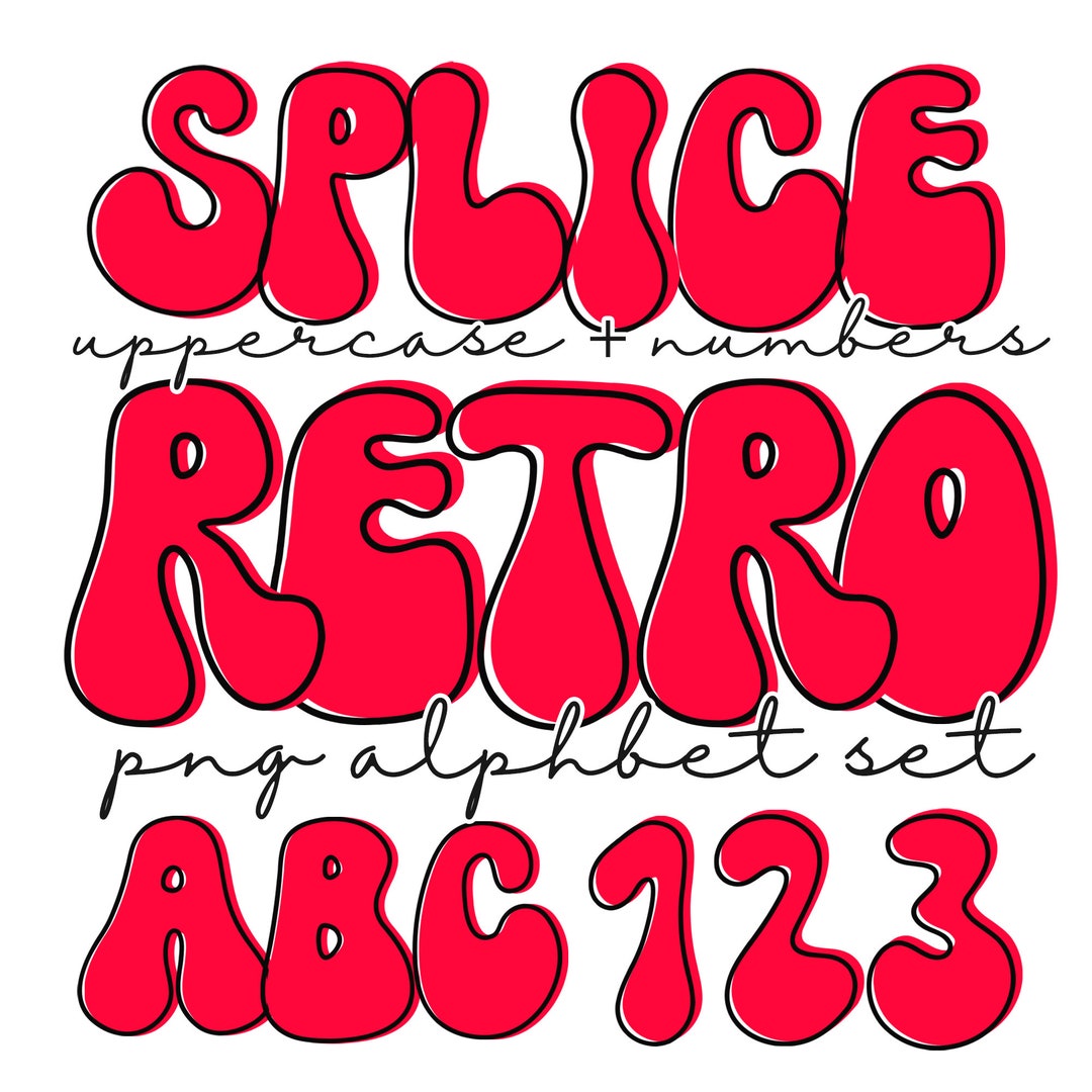 Neon Red Alphabet PNG, Spliced Hand Drawn Font, Full Uppercase Letters ...