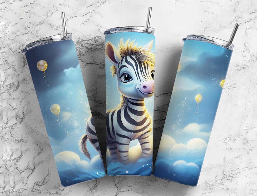 Baby Zebra Tumbler Designs, Sky Clouds 9.2 X 8.3 Straight Skinny ...