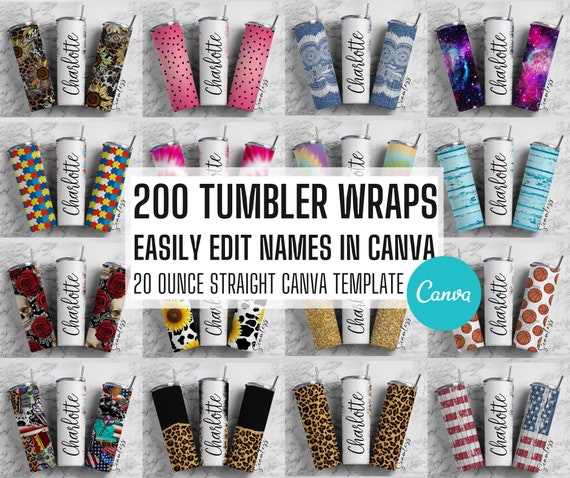 Mega Bundle 200 Editable Canva Tumbler Templates Add Your Own - Etsy