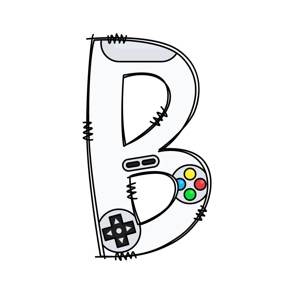 Video Game Doodle Letters Gamer Alphabet Gaming Alphabet - Etsy