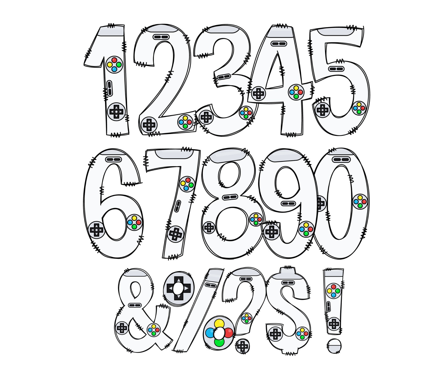 Video Game Doodle Letters Gamer Alphabet Gaming Alphabet - Etsy