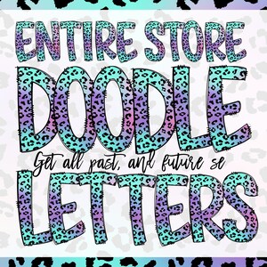 200 MEGA BUNDLE - Varsity Doodle Letters! 100 Uppercase Entire Doodle ...