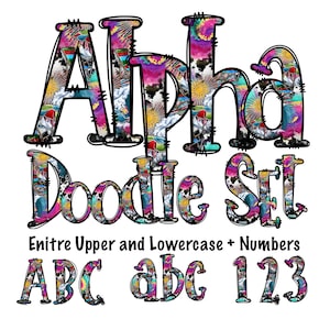 100+ MEGA BUNDLE - Doodle Letters! Uppercase & Lowercase, Entire Doodle ...