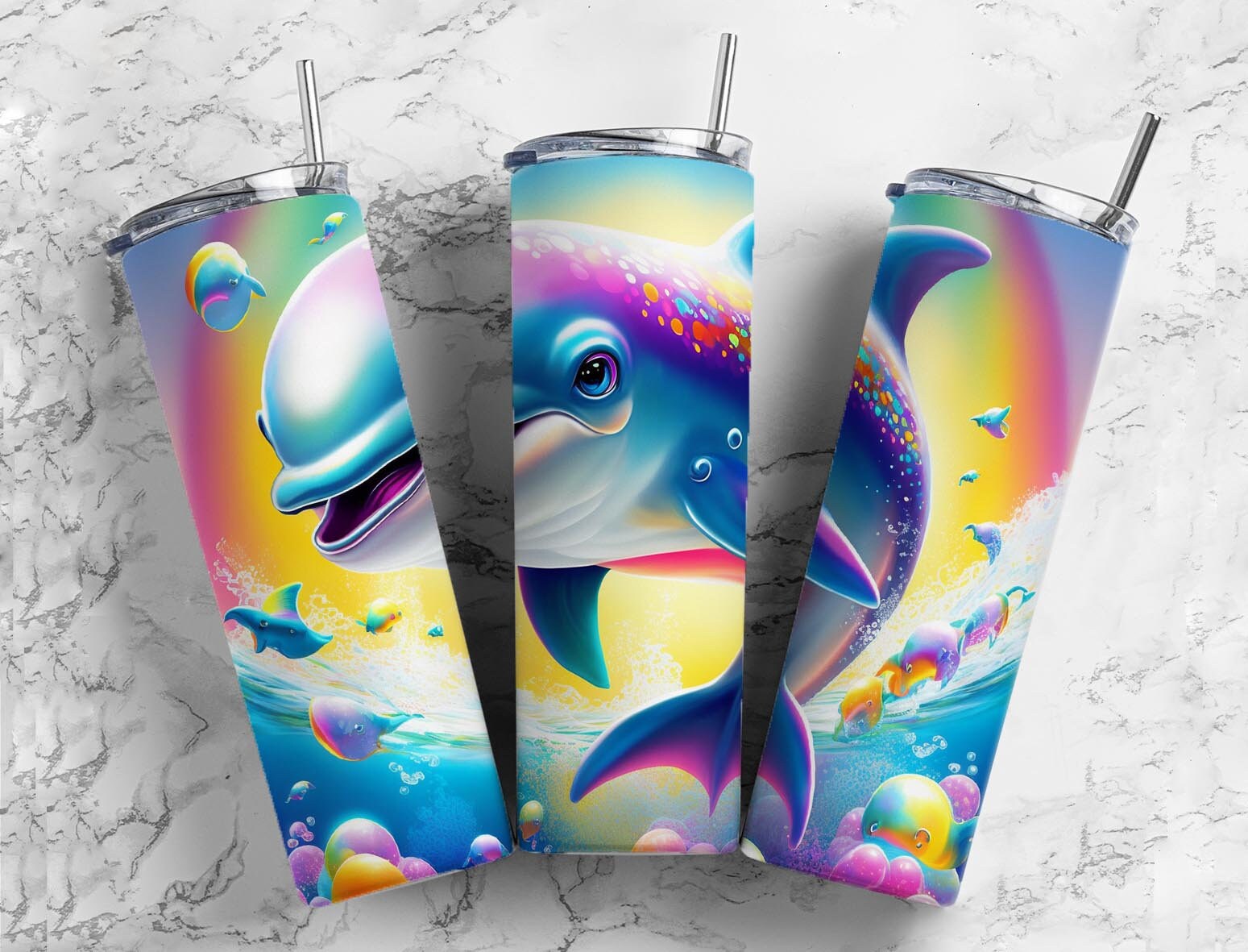 20+ Dolphin Tumbler Wrap PNG Bundle, Tumbler Mega Bundle, 20oz Straight ...