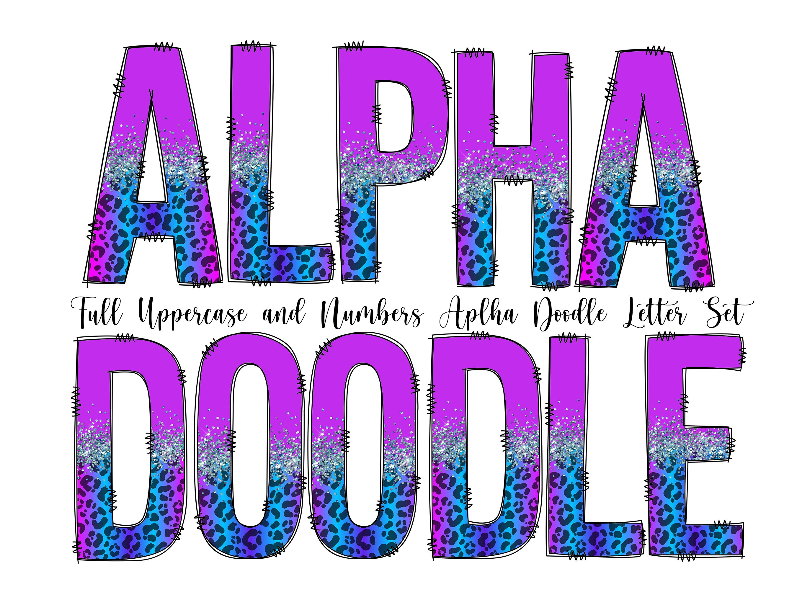 200+ MEGA BUNDLE - Doodle Letters! Uppercase & Lowercase, Entire Doodle ...