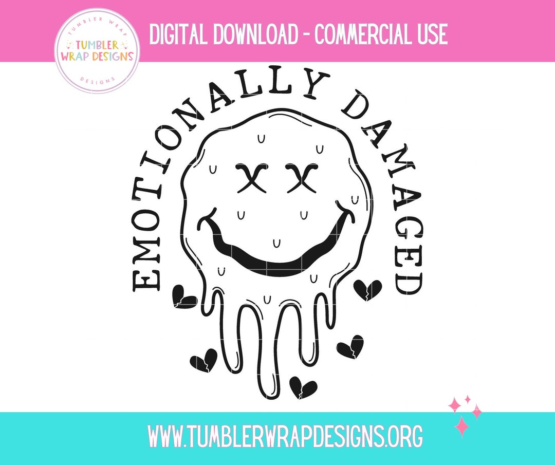 Emotionally Damaged Emoji T-shirt PNG Design, Sublimation Tee ...