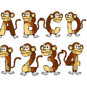 Jungle Animal Doodle Letters, Jungle Alphabet, Safari Alphabet PNG ...