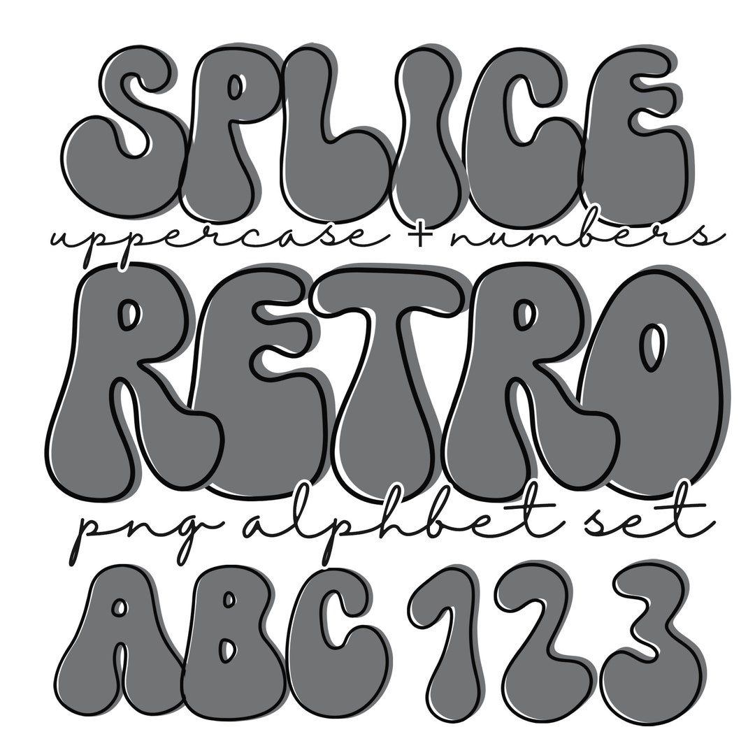 Grey Alphabet PNG Spliced Hand Drawn Font Full Uppercase - Etsy