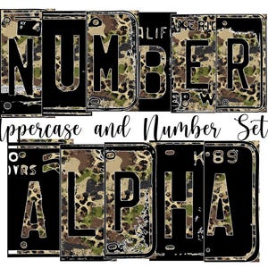 Camo Leopard Number Plate Alphabet Uppercase Numbers PNG, North West ...