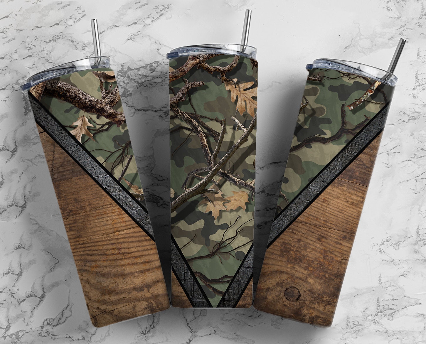 Camo Hunting 20oz Sublimation Tumbler Designs Woodgrain Man - Etsy