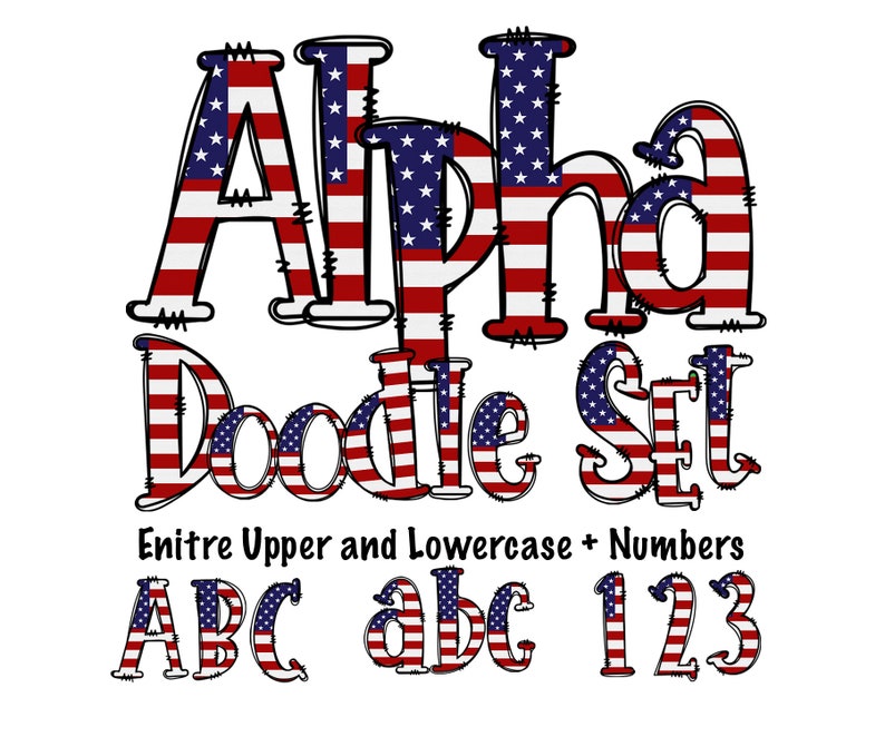200 MEGA BUNDLE Doodle Letters Uppercase & Lowercase - Etsy
