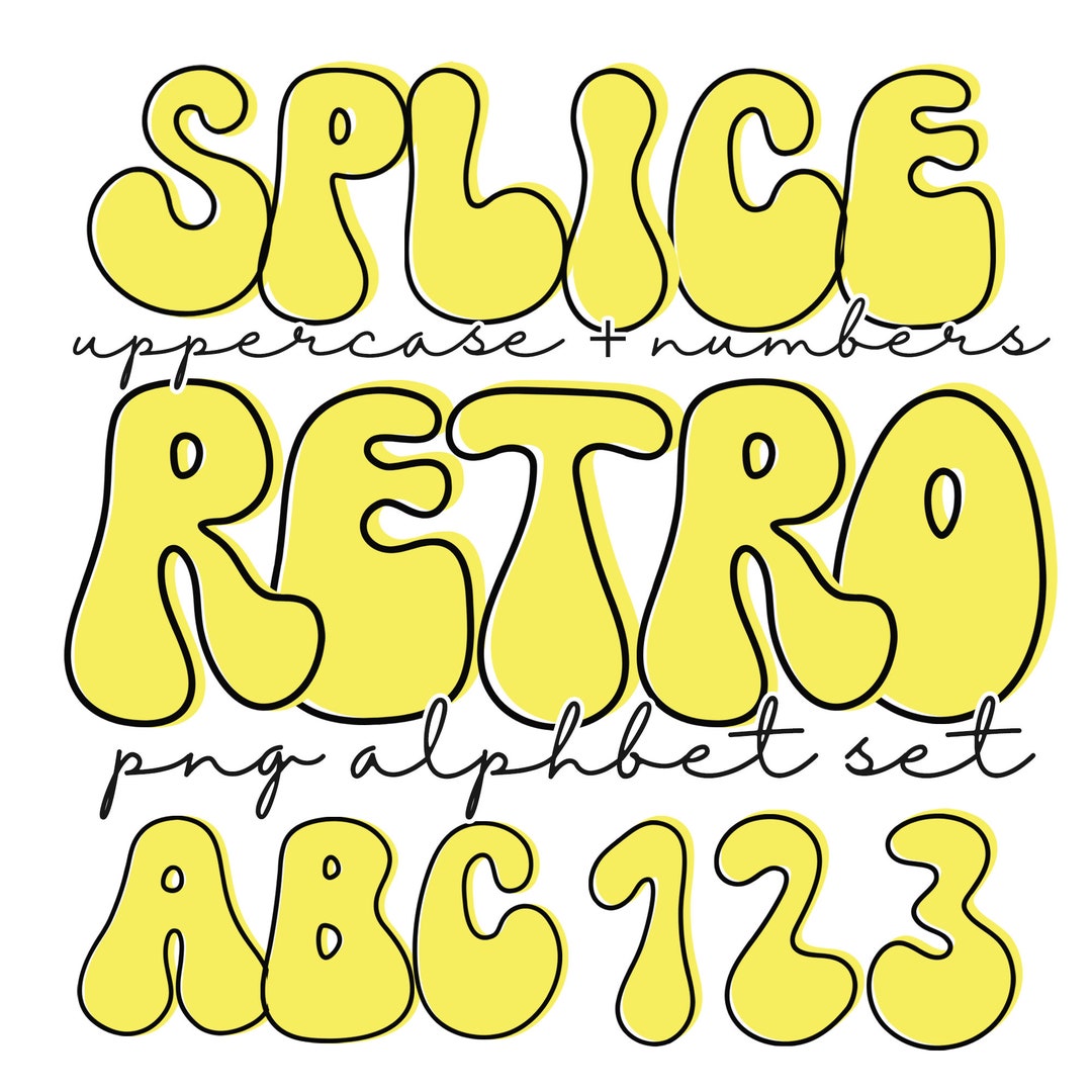 Light Yellow Alphabet PNG, Spliced Hand Drawn Font, Full Uppercase ...