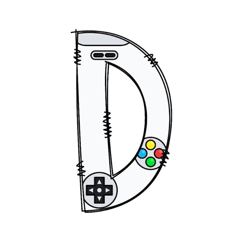 Video Game Doodle Letters Gamer Alphabet Gaming Alphabet - Etsy